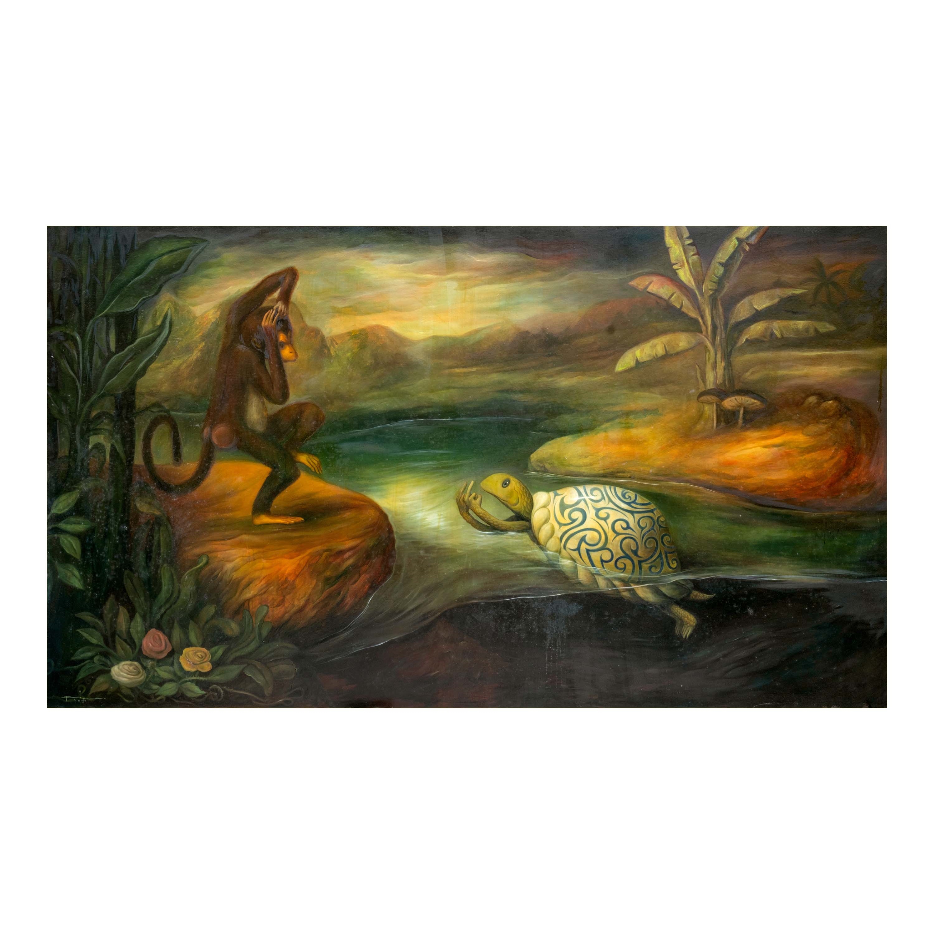 Froilan Calayag | The Monkey and the Tortoise (2011) | MutualArt