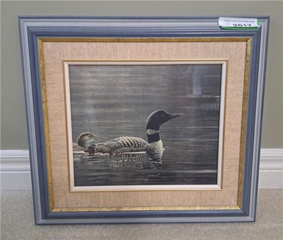Robert Bateman | Robert Bateman Swimming Loons print. Framed with ...