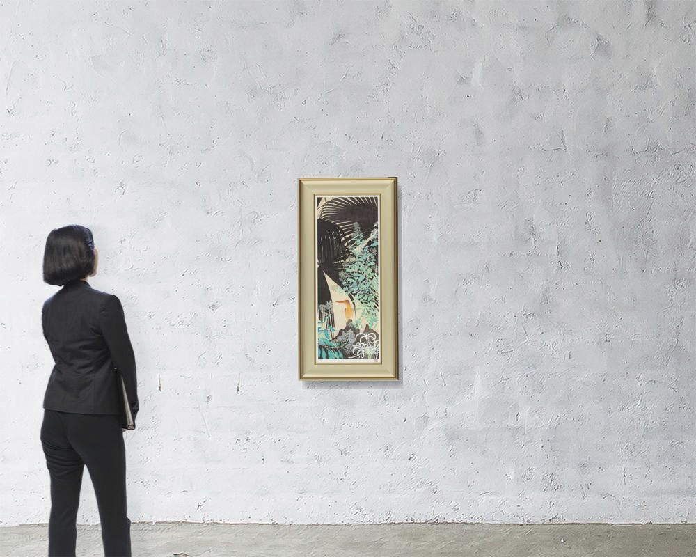 Isson Tanaka | Livistona chinensis and halcyon coromanda (estampe ...