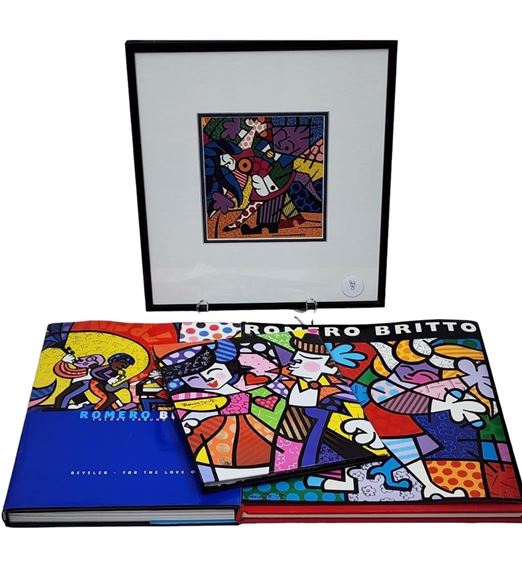 Romero Britto | Romero Britto (Brazilian, b. 1963) Dancers With 2 Books ...