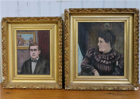 George Henry Craig | pair of portraits of Victorian lady and gentleman ...