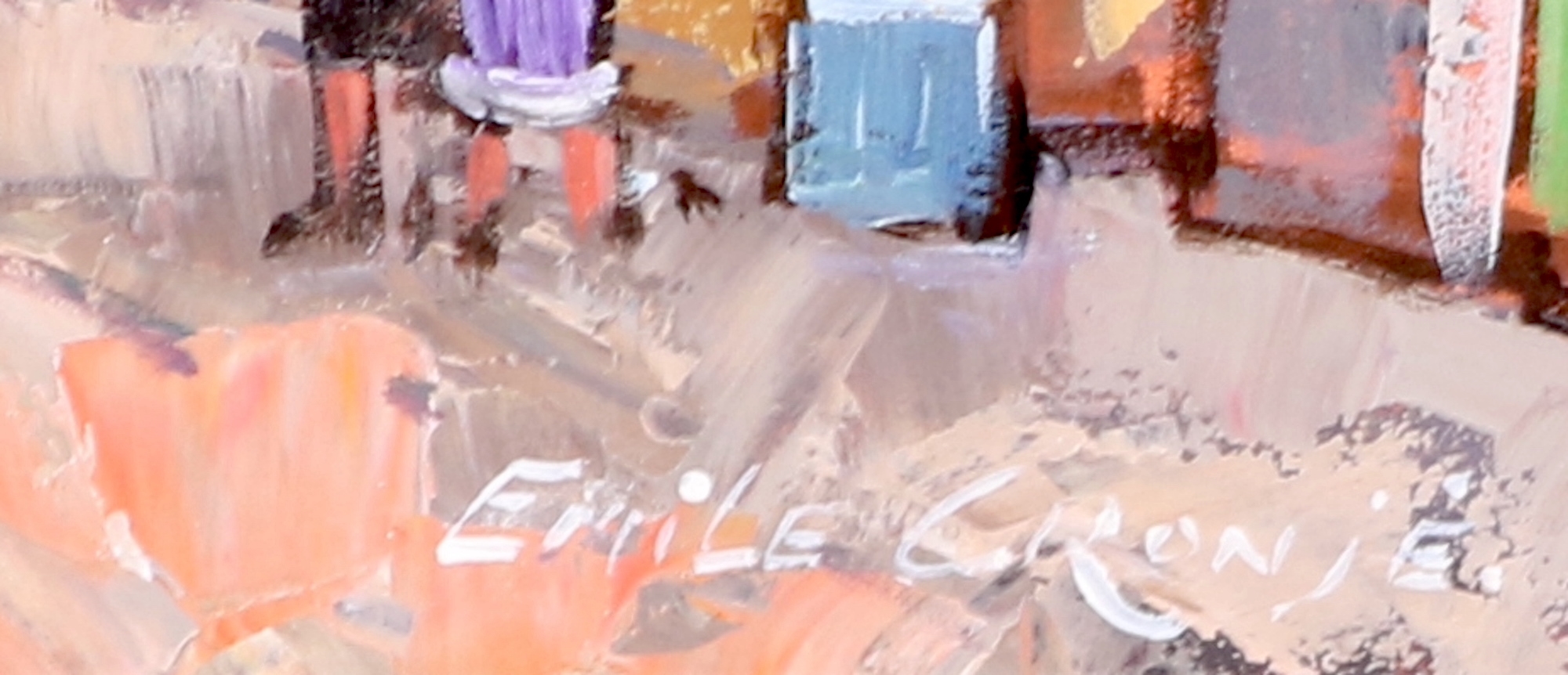 Emile Cronje | CITY STREETSCAPE WITH FIGURES | MutualArt