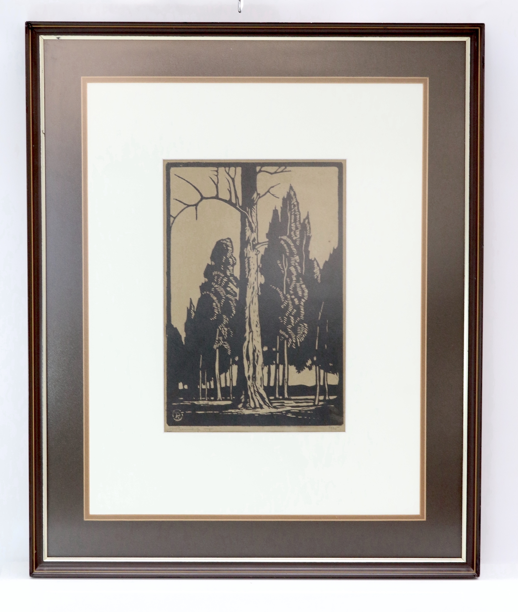 Jacob Hendrik Pierneef | BOOMSTAM EN DENNEBOOM (Nilant 75) linocut ...