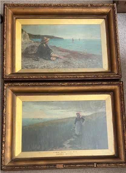 Sidney Moore | ‘On the Beach at Beer S. Devon’ and ‘Colin’ Thro’ the ...