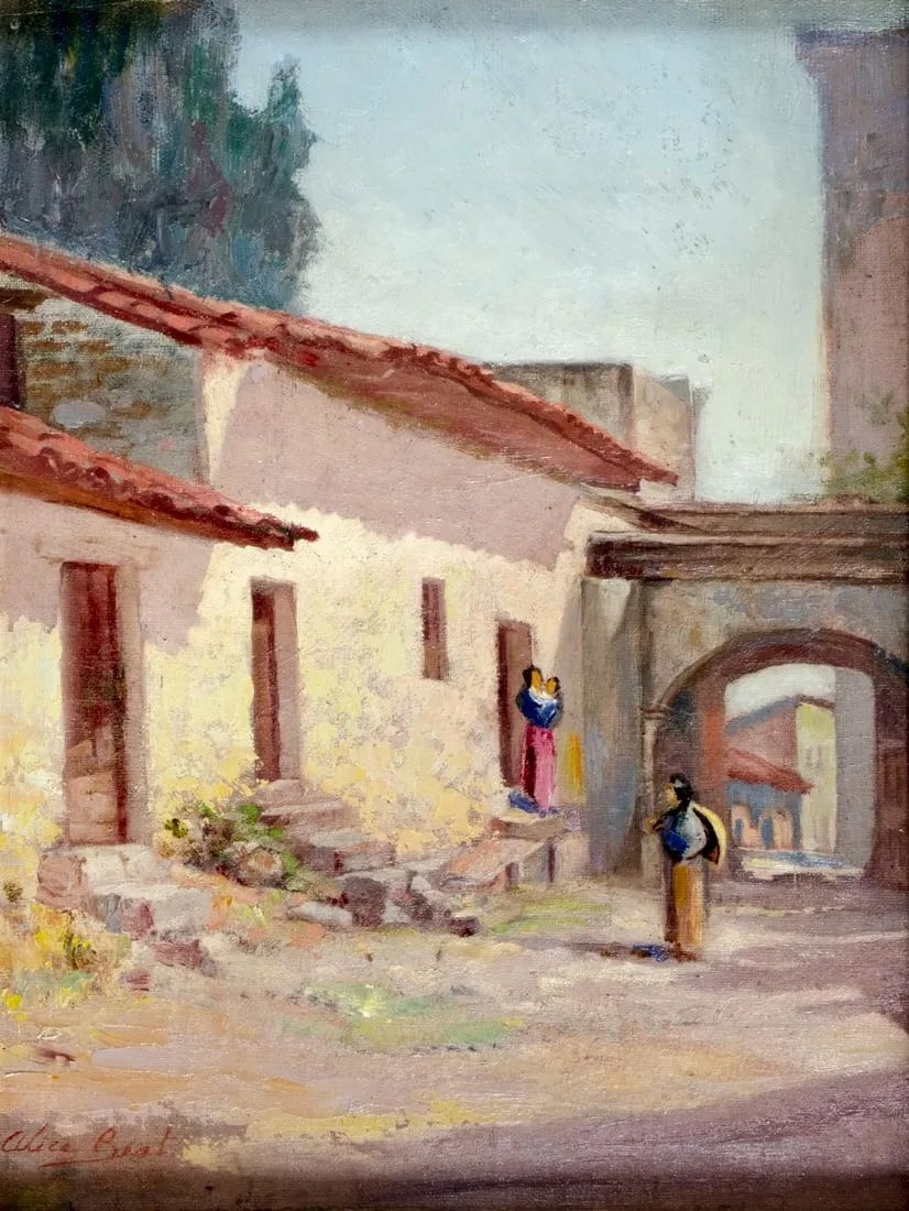 Alice Mary Leveque Best | Figures in Southwestern Village Scene | MutualArt