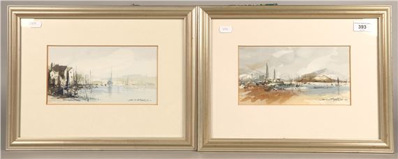 David Scott Martin | a pair of harbour scenes | MutualArt