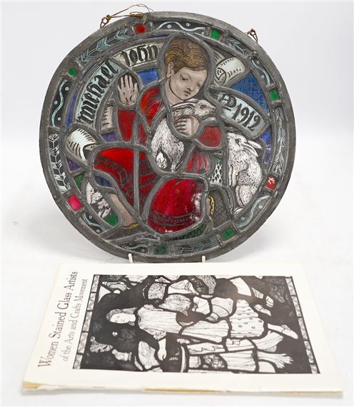 Mabel Esplin | a stained glass roundel with related brochure and letter ...