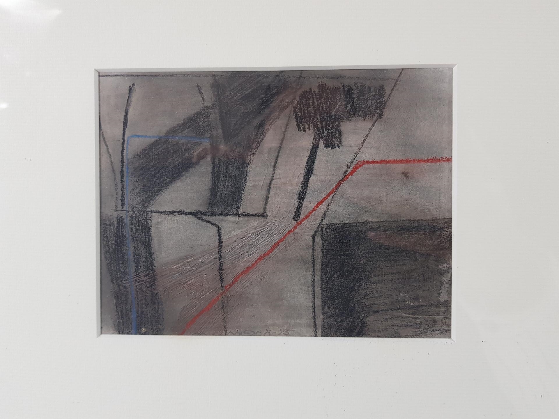 Michèle Clancy | Michèle CLANCY (1940) - Composition au trait rouge ...