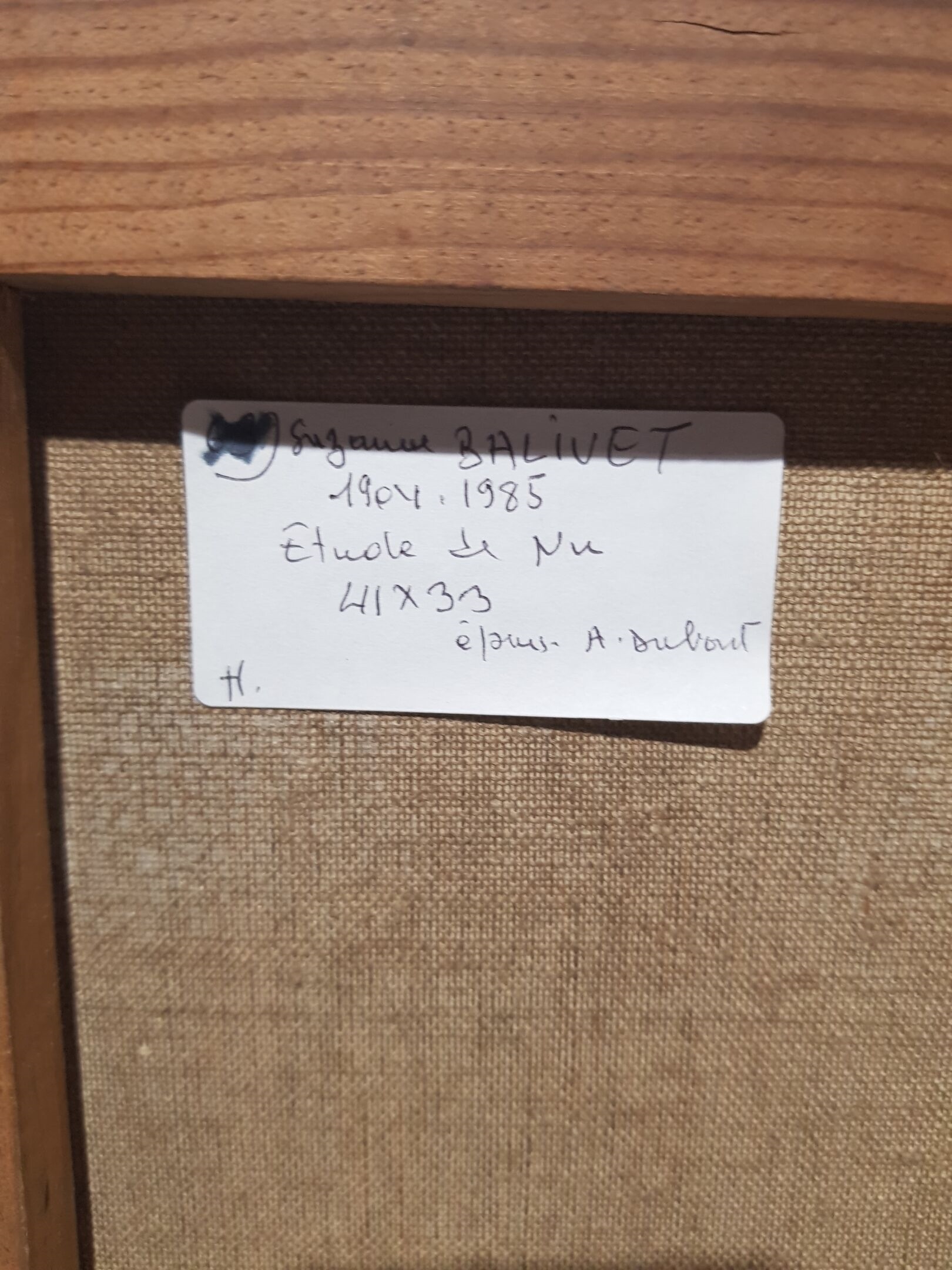 Suzanne Ballivet | Ecole française XXème - Etude de nu assis ...