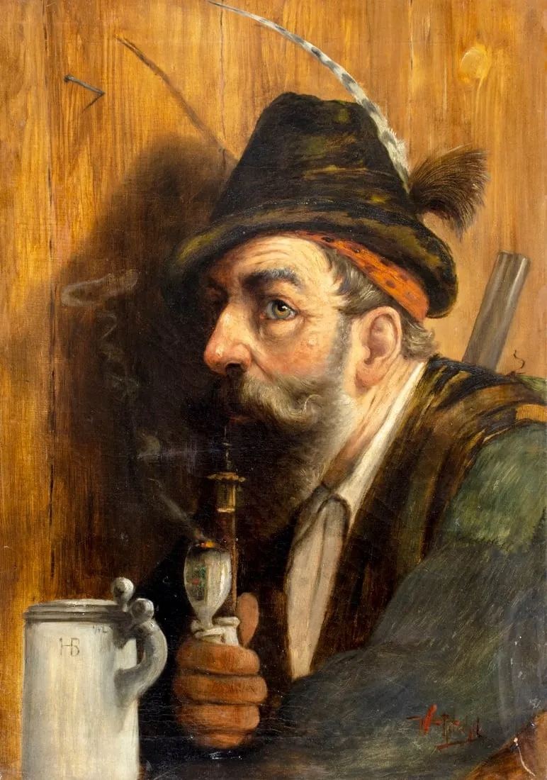 William Ritschel | Portrait of Man with Pipe | MutualArt