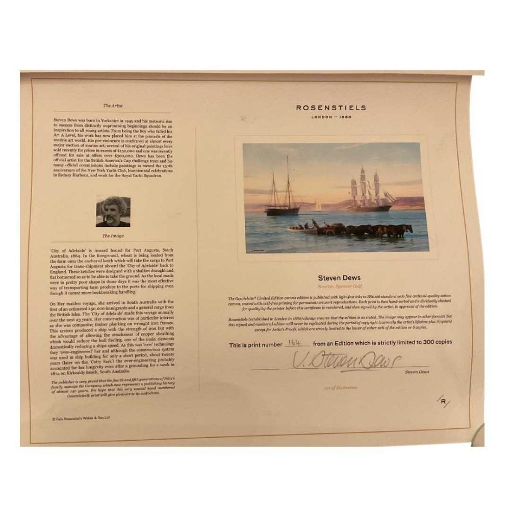 Steven Dews | Steven Dews (British b1949) Sunrise Spencer Gulf ltd ...