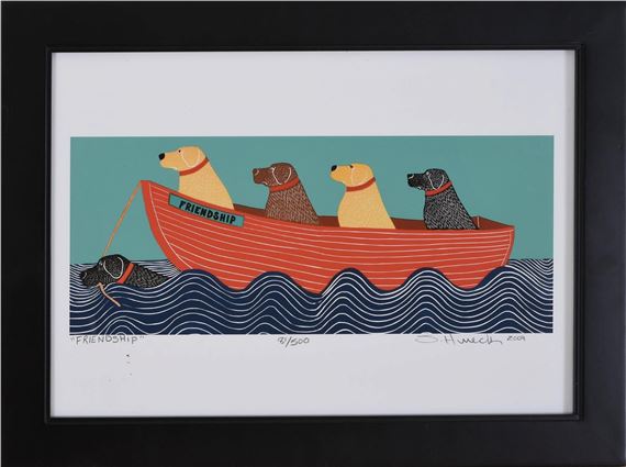 Stephen Huneck | Friendship Woodblock Print | MutualArt