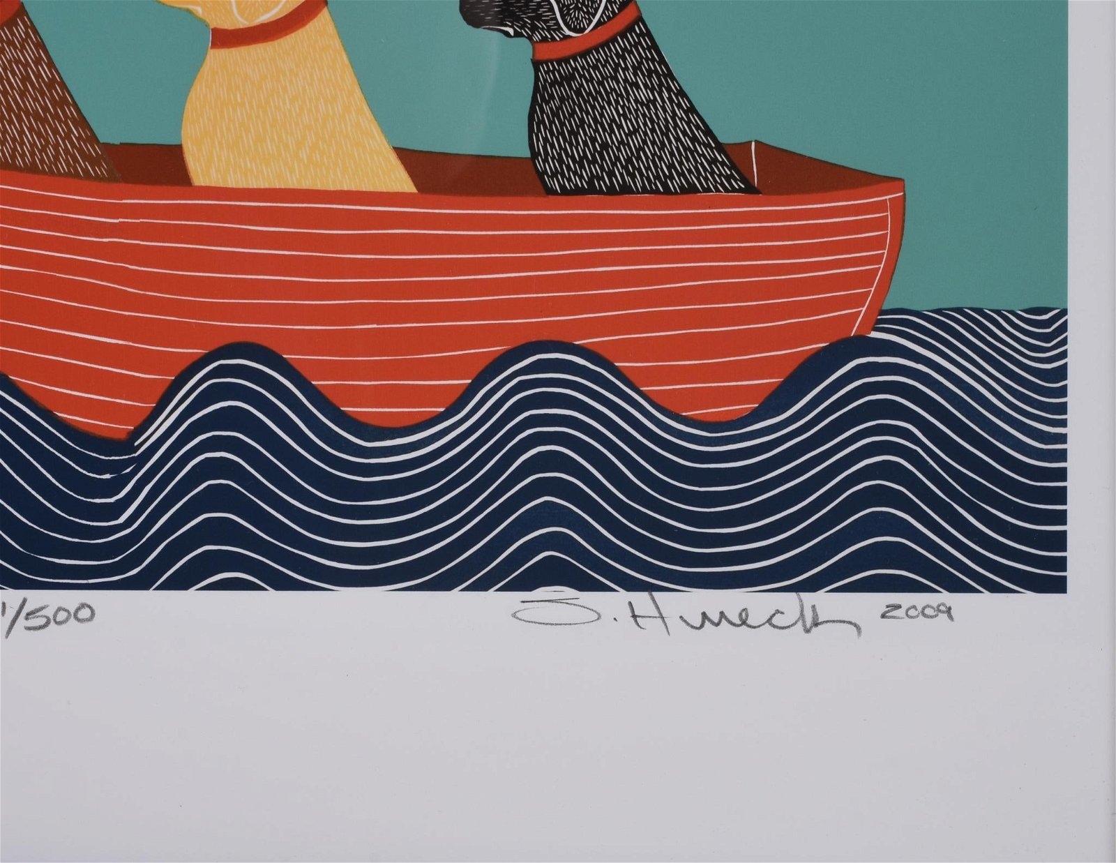 Stephen Huneck | Friendship Woodblock Print | MutualArt