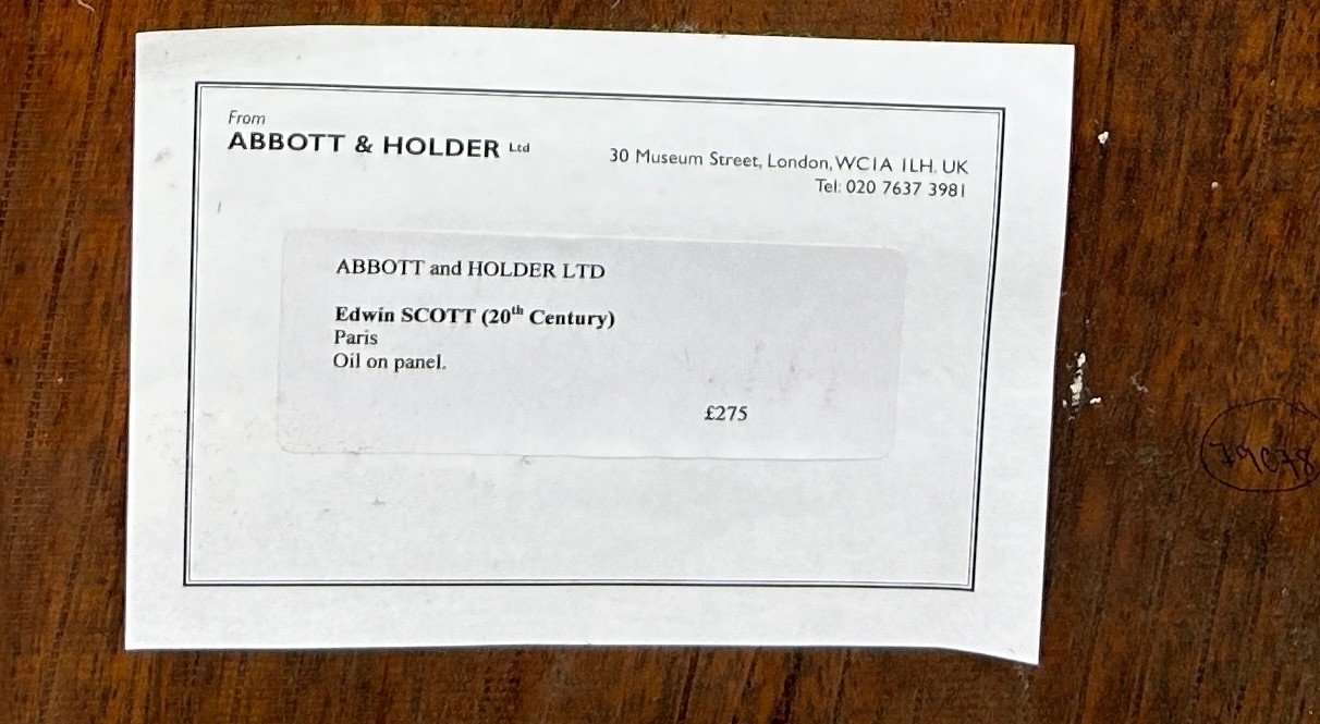 Edwin Scott | : AN OIL PAINTING ON BOARD DEPICTING A HORSE AND CART IN ...