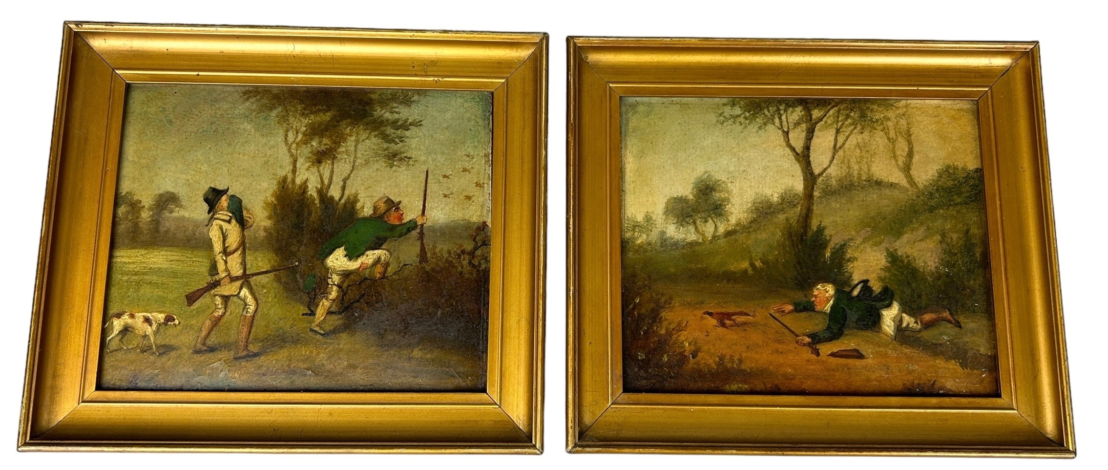 Naïve School, 19th century | A PAIVE OFTH CENTURY NAIVE PAINTINGS ON ...