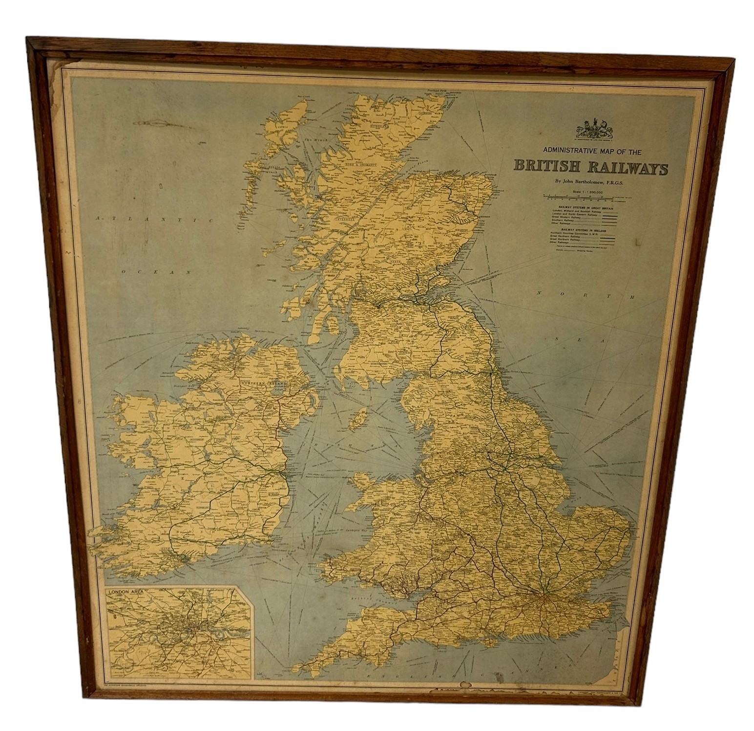 John Bartholomew | AN ADMINISTRATIVE MAP OF THE BRITISH RAILWAYS AFTER ...