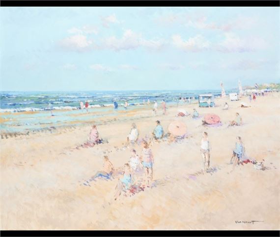 Alexander Noort | Parasols sur la plage | MutualArt