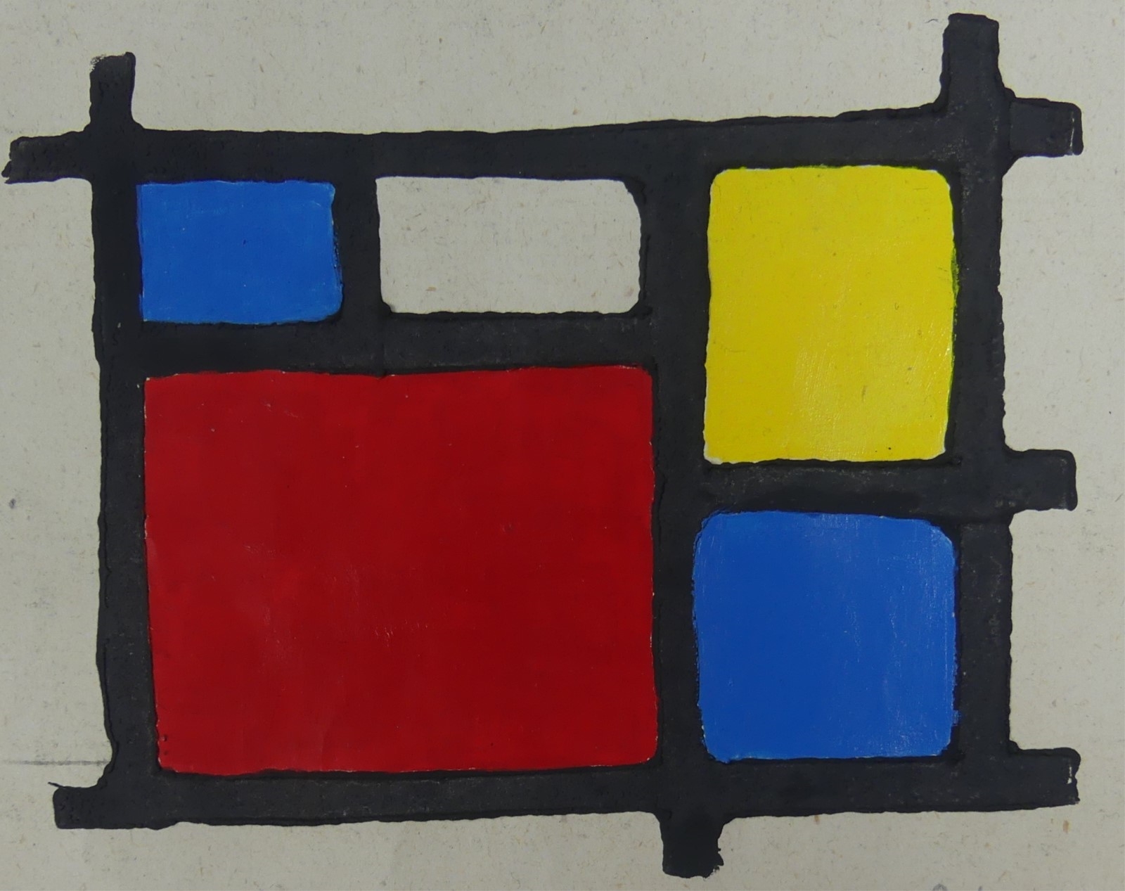 Piet Mondrian | Style of Piet Mondrian gouache painting on paper (1921 ...