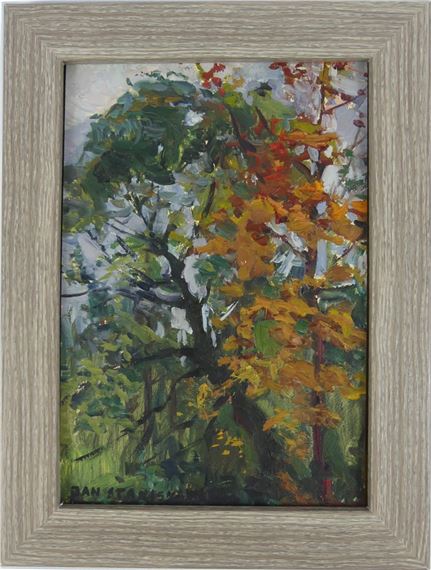 Jan Stanisławski | JAN STANISLAWSKI LANDSCAPE OIL PAINTING ON BOARD ...