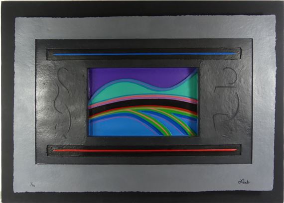 Neil Loeb | NEIL LOEB MIXED MEDIA PAINTING ON CAST PAPER | MutualArt