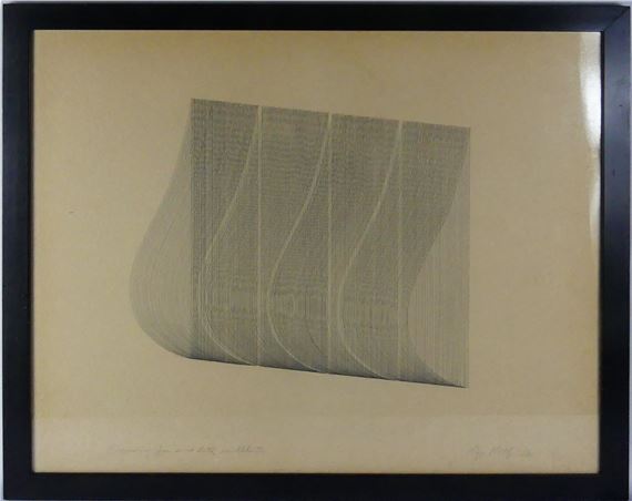 Ray Kelly | RAY KELLY ABSTRACT PENCIL DRAWING ON PAPER (1972) | MutualArt
