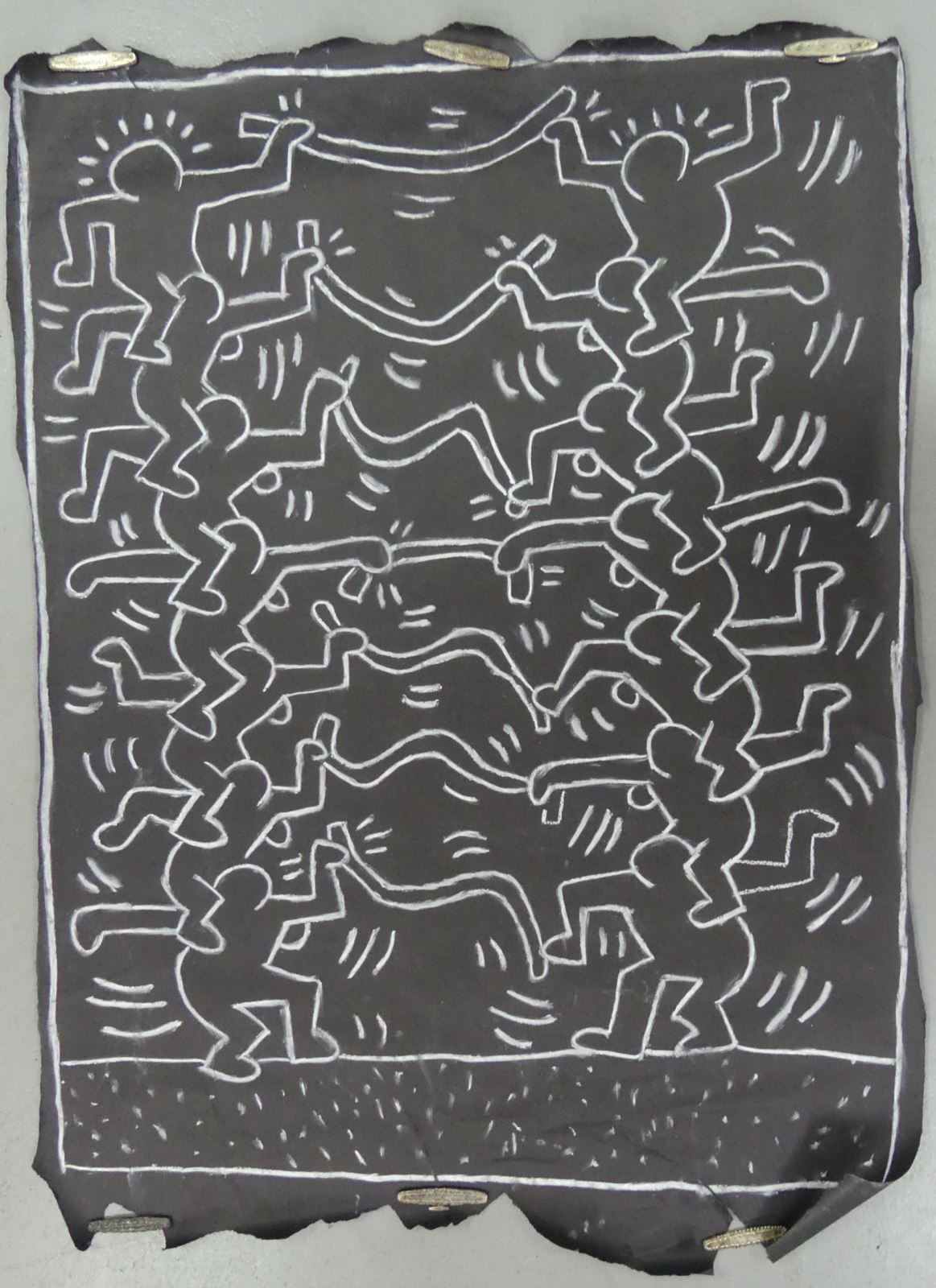 Keith Haring | KEITH HARING SUBWAY SERIES CHALK DRAWING ON PAPER ...