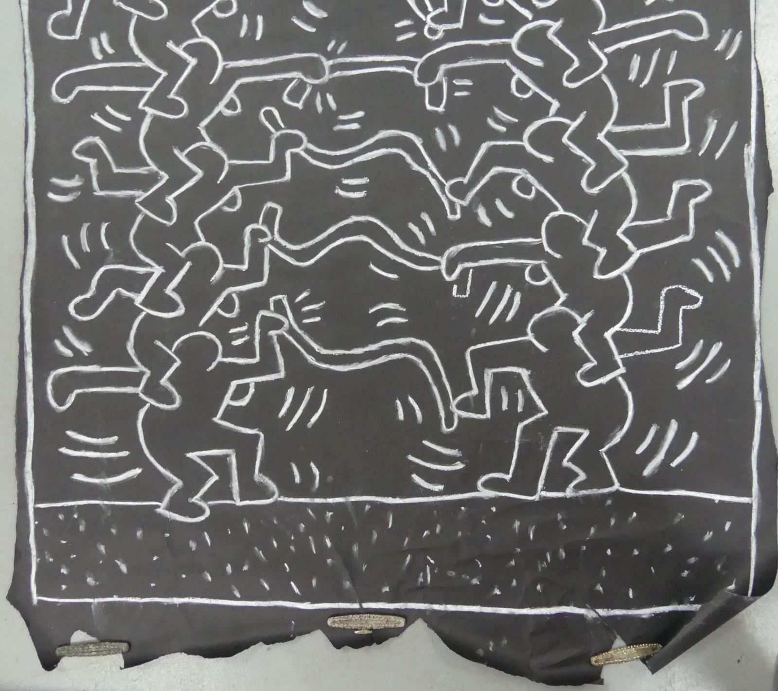 Keith Haring | KEITH HARING SUBWAY SERIES CHALK DRAWING ON PAPER ...