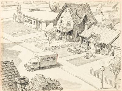 Walt Disney Studios | The New Neighbor Layout Drawing (Walt Disney ...