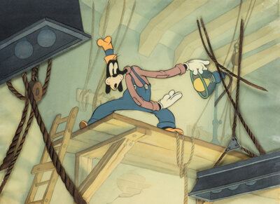 Walt Disney Studios | Magician Mickey Goofy Production Cel Setup with ...