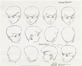 Doug Wildey | Jonny Quest Model Sheet Drawing by Doug Wildey (Hanna ...
