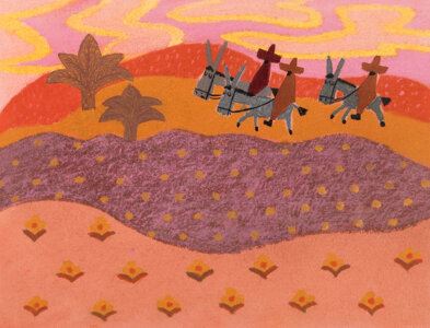 Mary Blair | The Three Caballeros Title Cel with Key Master Background ...