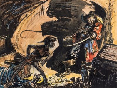 David S. Hall | Peter Pan Early Peter Pan and Captain Hook Concept ...