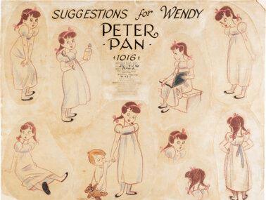 Joe Grant | Peter Pan Early Development Over-Sized Original Model Sheet ...