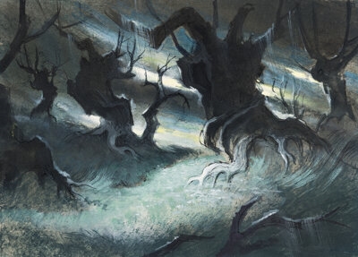 Tyrus Wong | Wizards Forest Concept Painting by Tyrus Wong (Ralph ...