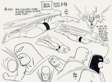Alex Toth | Space Ghost Model Sheet Original Art by Alex Toth (Hanna ...