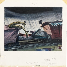 Mary Blair | Mary Blair Dumbo Giraffes on Train Concept/Color Key ...