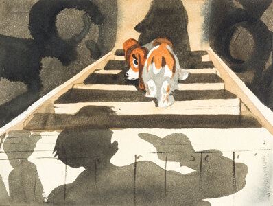 Mary Blair | Lady and the Tramp Original Concept Art/Storyboard Art by ...