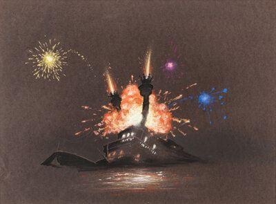 Mel Shaw | The Rescuers Medusa's Riverboat Exploding Pastel Concept Art ...