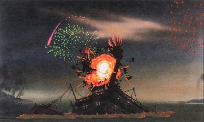 Mel Shaw | The Rescuers Medusa's Riverboat Exploding Pastel Concept Art ...