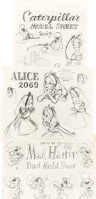 Walt Disney Studios | Alice in Wonderland Studio Model Sheet Print ...