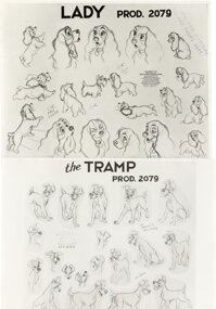 Walt Disney Studios | Lady and the Tramp Studio Model Sheet Print Group ...