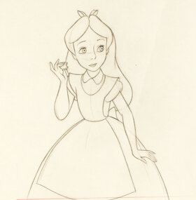 Walt Disney Studios | Alice in Wonderland Alice Animation Drawing (Walt ...