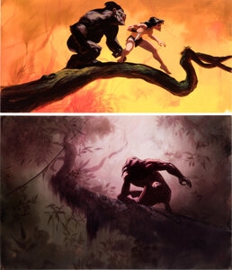 Paul Felix | Tarzan Visual Development/Concept Original Art Pair (Walt ...