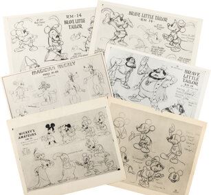 Walt Disney Studios | Disney Studio Model Sheet Print Group of 25 (Walt ...