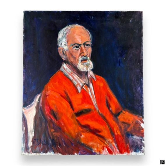 Phil Sher | Phil Sher Portrait Oil Painting On Canvas (1986) | MutualArt