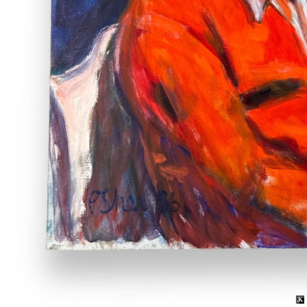 Phil Sher | Phil Sher Portrait Oil Painting On Canvas (1986) | MutualArt