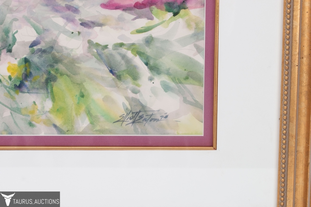 Elliott Eaton | Elliot Eaton Wildflower Watercolor Painting (Circa ...