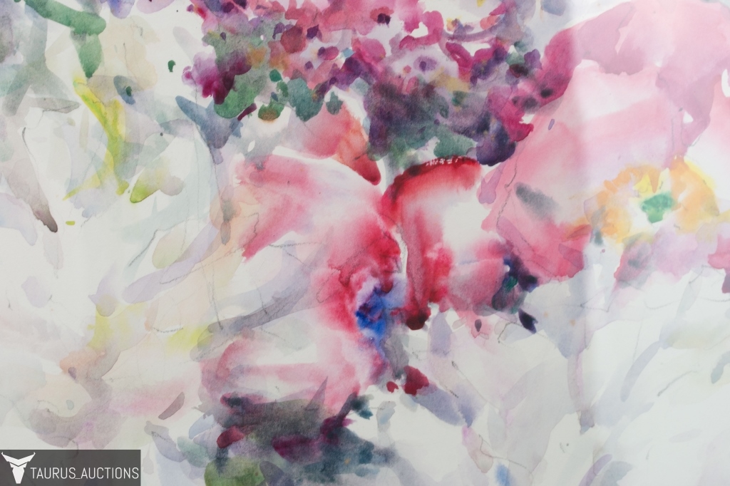 Elliott Eaton | Elliot Eaton - Floral Bouquet Watercolor (ca. 1970s ...