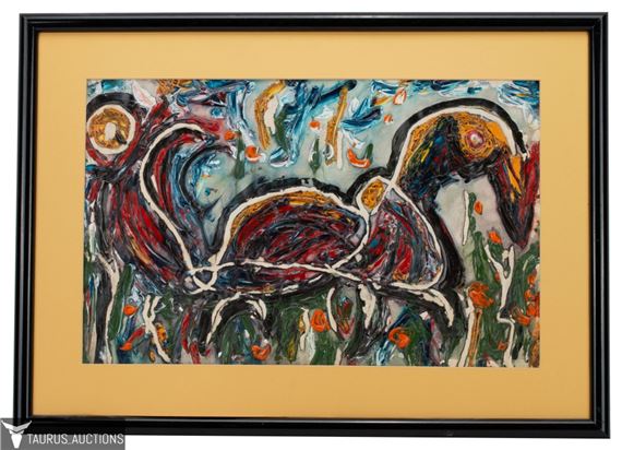 Robert Berger | Robert Berger Abstract Expressionist Painting (Circa ...
