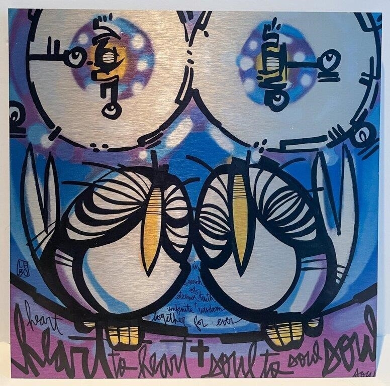 David Lebo LeBatard | LEBO HEART TO HEART BRUSHED ALUMINUM ART BOND ...